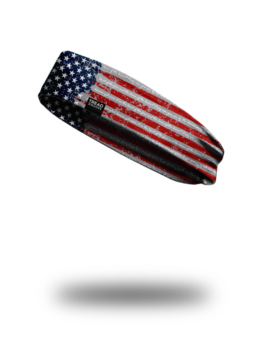 All-Season Contoured Headband - Star Spangled Banner – TreadBands | Non ...